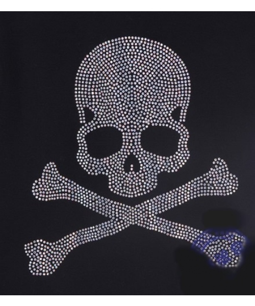 Black Skull Summer Women Korean Fashion Cotton Short Sleeve Round Neck ...