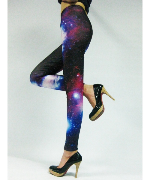 Black And Purple Fashion Could Dip Dye Elastic Galaxy Legging Lsjr7027 ...